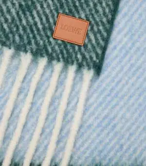 Loewe Alpaca-wool-blend Jacquard Stripe Scarf