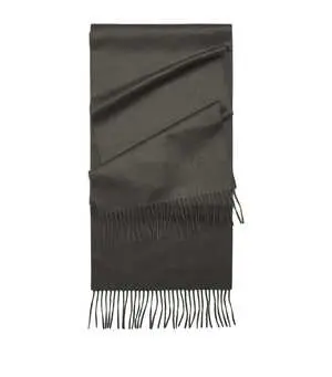 Brioni Cashmere Fringed Scarf - Green