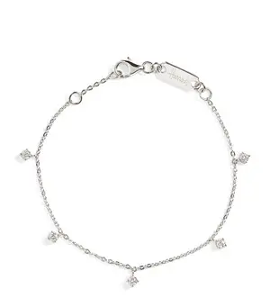 Harrods Gold And Diamond Droplet Bracelet - White