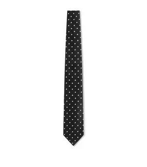 TOM FORD Silk Polka Dot Neck Tie - Black