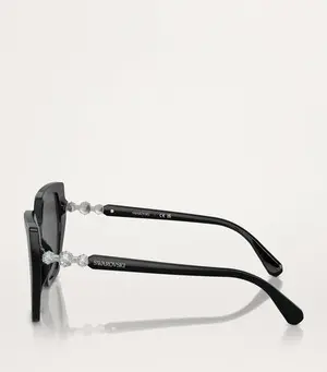 SWAROVSKI Acetate Sk6016 Sunglasses - Black