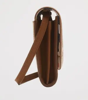 Burberry Leather Cotswolds Strap Wallet - Brown