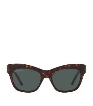 Balenciaga Acetate Bb0132s Sunglasses - Brown