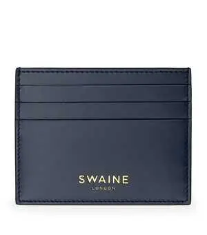 SWAINE Leather Card Holder - Navy
