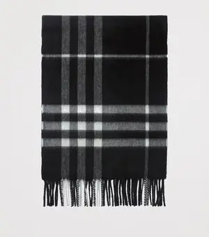Burberry Cashmere Check Scarf - Black
