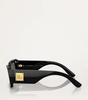 Dolce & Gabbana Acetate Rectangle Sunglasses - Black