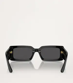 Dolce & Gabbana Acetate Rectangle Sunglasses - Black