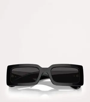 Dolce & Gabbana Acetate Rectangle Sunglasses - Black