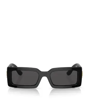 Dolce & Gabbana Acetate Rectangle Sunglasses - Black