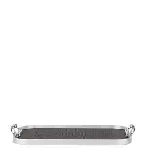 KAYMET Rubber Grip Cut-out Handle Tray - Black
