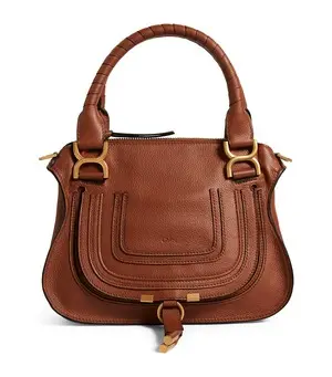 Chloé Small Leather Marcie Top-handle Bag - Brown
