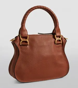 Chloé Small Leather Marcie Top-handle Bag - Brown