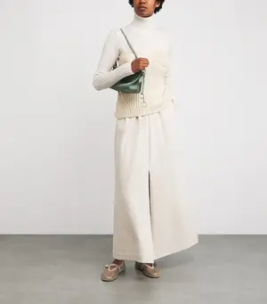 Alaïa Mesh Ballerina Flats - Beige
