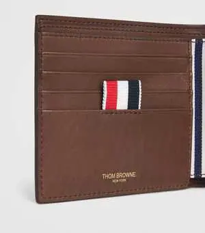 Thom Browne Leather Bifold Wallet - Brown