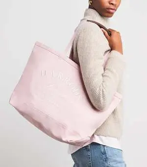 Harrods Embroidered Logo Tote Bag