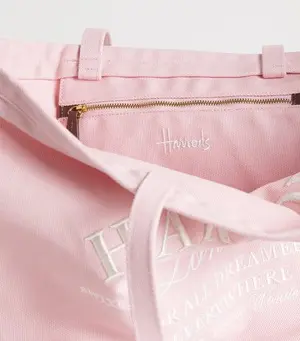 Harrods Embroidered Logo Tote Bag