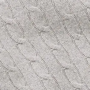 Ralph Lauren Cashmere Cable-knit Throw - Grey