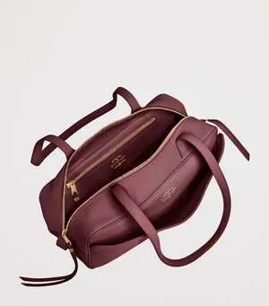 Balenciaga Small Leather Carrie Bowling Top-handle Bag - Red