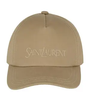 Saint Laurent Cotton-linen Baseball Cap