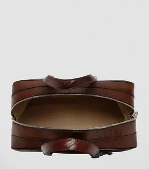 Santoni Leather Weekend Bag - Brown