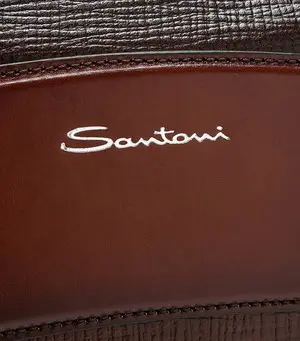 Santoni Leather Weekend Bag - Brown