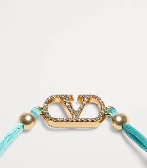 Valentino Garavani Crystal Vlogo Signature Bracelet - Turquoise