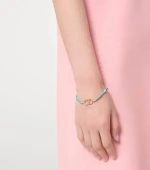 Valentino Garavani Crystal Vlogo Signature Bracelet - Turquoise