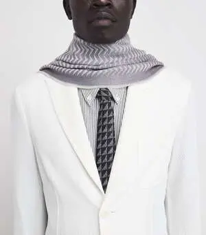 Giorgio Armani Wool Geometric Print Scarf