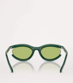 SWAROVSKI Oval Sk6006 Sunglasses - Green
