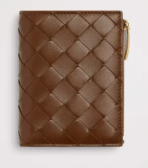 Bottega Veneta Small Leather Intrecciato Bifold Wallet