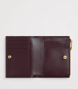 Bottega Veneta Small Leather Intrecciato Bifold Wallet