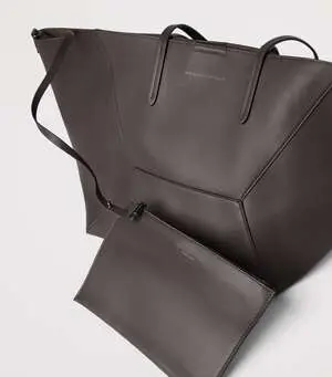 Brunello Cucinelli Bc Duo Calfskin Tote Bag - Brown