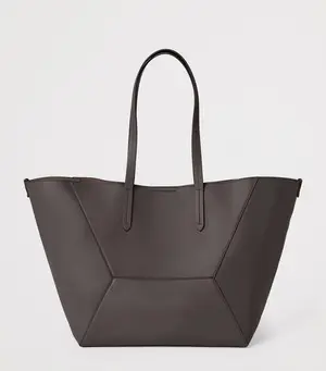 Brunello Cucinelli Bc Duo Calfskin Tote Bag - Brown