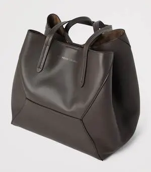 Brunello Cucinelli Bc Duo Calfskin Tote Bag - Brown