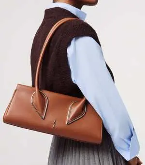 CHRISTIAN LOUBOUTIN Venus Leather Baguette Bag - Brown