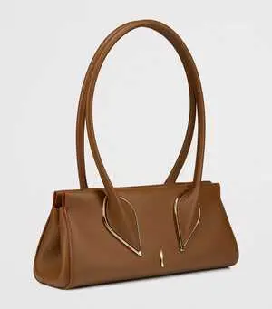 CHRISTIAN LOUBOUTIN Venus Leather Baguette Bag - Brown