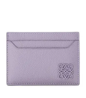 Loewe Leather Anagram Card Holder - Purple