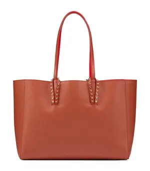 CHRISTIAN LOUBOUTIN Cabata Small Calfskin Tote Bag - Brown