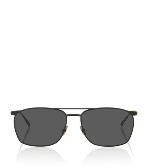 Saint Laurent Metal Pilot Sunglasses - Black