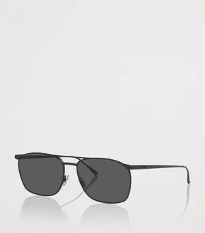 Saint Laurent Metal Pilot Sunglasses - Black