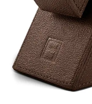 Assouline Leather Right Cubist Bookend - Brown