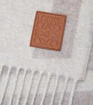 Loewe Cashmere Anagram Scarf - Grey