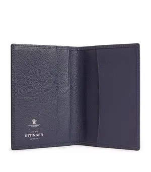 ETTINGER Leather Capra Passport Case - Blue