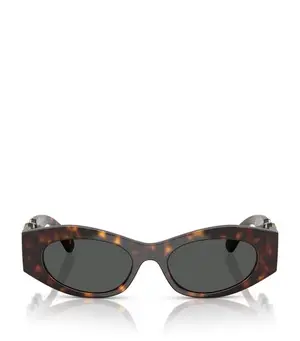 Versace Acetate Oval Sunglasses - Brown