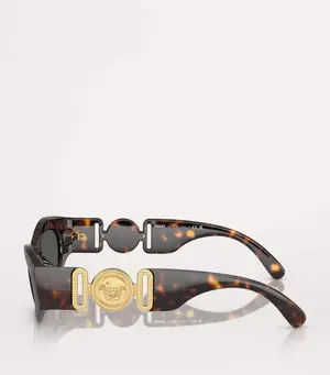Versace Acetate Oval Sunglasses - Brown