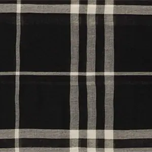 Burberry Wool Wide Check Scarf - Black