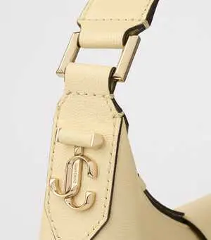 JIMMY CHOO Bar Leather Shoulder Bag - Beige