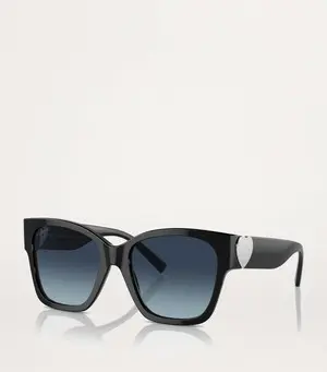 Tiffany & Co. Acetate Square Oversized Sunglasses - Black