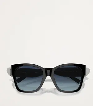 Tiffany & Co. Acetate Square Oversized Sunglasses - Black