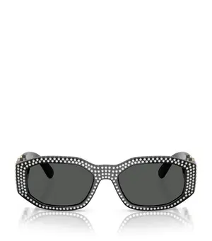 Versace Embellished Sunglasses - Black
